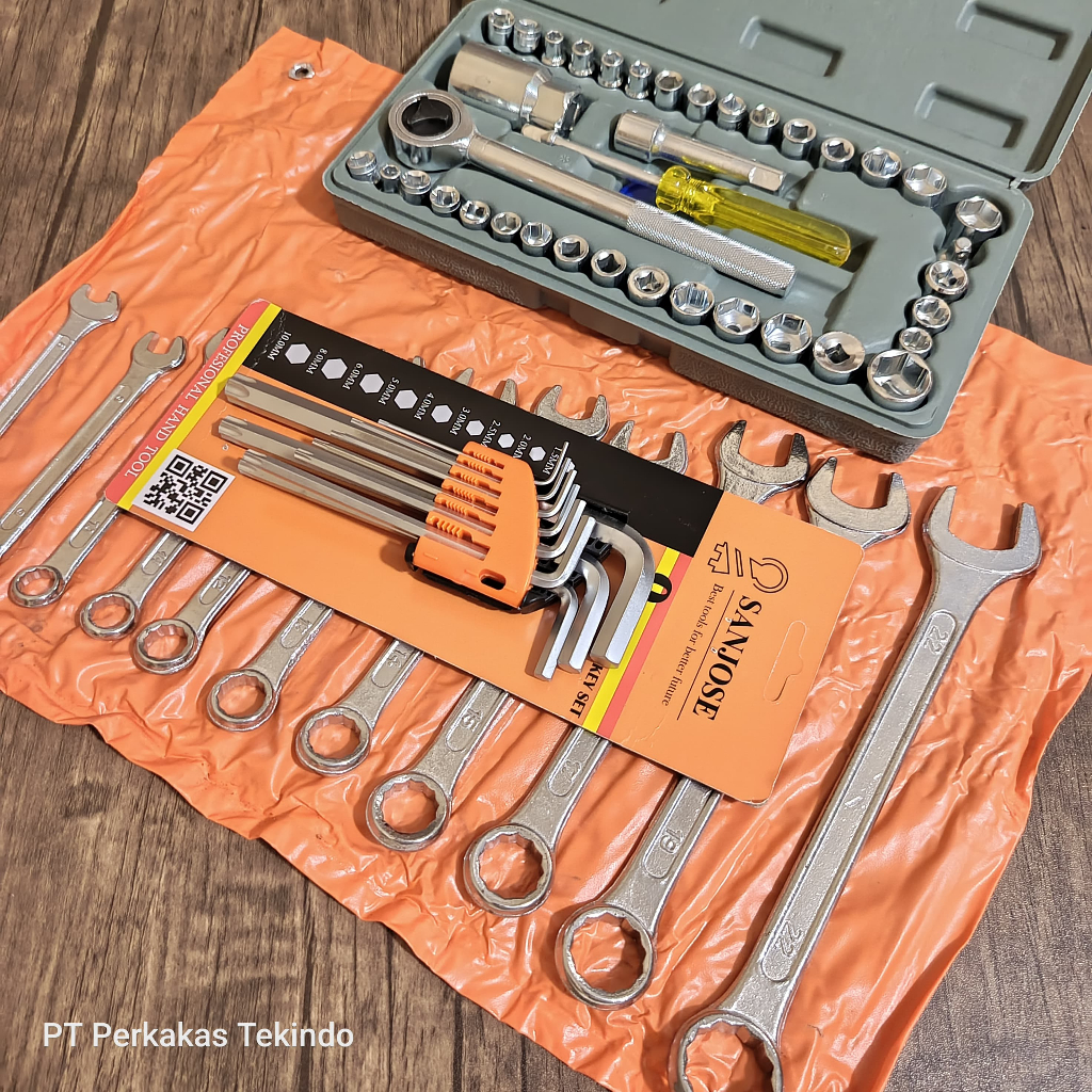 Jual PAKET HEMAT Kunci 1 Set Lengkap Kunci Shock Set Toolkit 40Pc ...