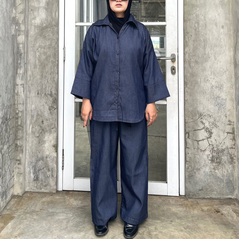 Jual Aruna - One Set Denim / Denim On denim collection / Denim Set ...