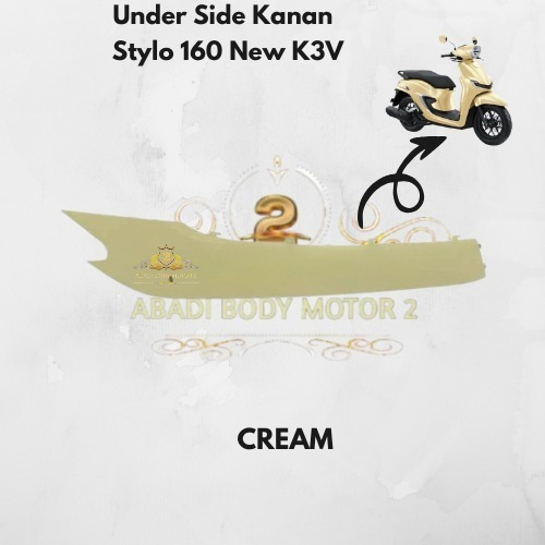 Jual Cover Bawah Under Side R Bawah Stylo 160 2024 Original K3V Cream ...