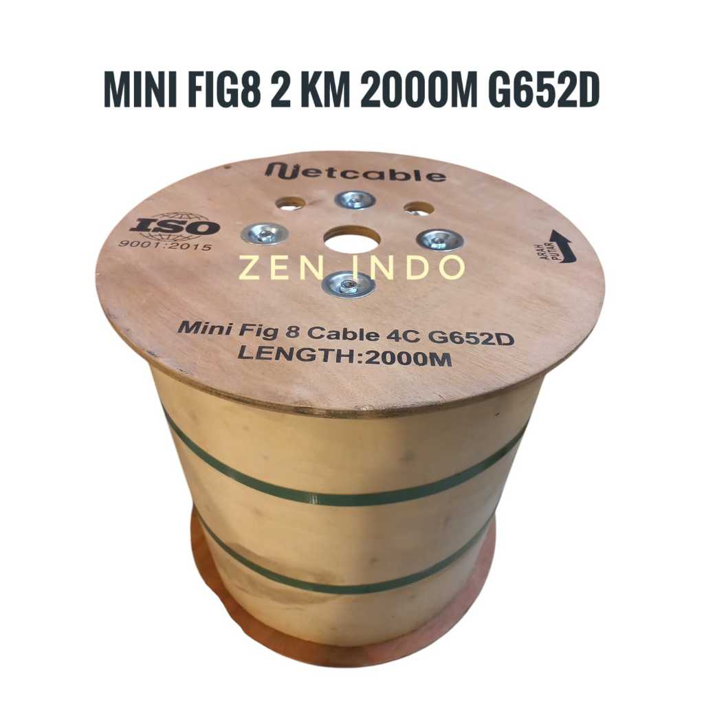 Jual Kabel Fiber Optik FO Mini FIG 8 Fig8 2 Core 4 Core 6 Core 12 Core 24 Core Panjang 2KM 2000M ...