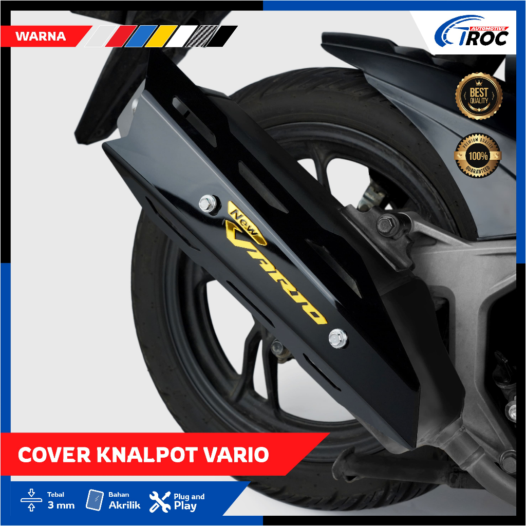 Jual COVER KNALPOT VARIO 125/150 Tutup Knalpot Vario 125/150 LED 2018 ...