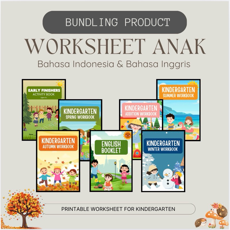 Jual WORKSHEET ANAK PRINTABLE - kindergarten worksheet | Shopee Indonesia