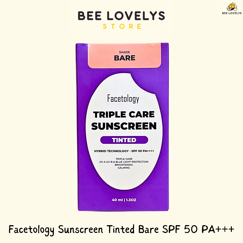 Jual Facetology Triple Care Sunscreen Tinted Bare SPF 50 PA ...