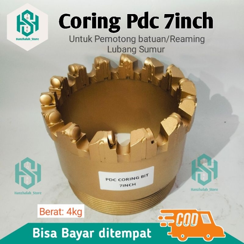 Jual MATA BOR CORING PDC 7INCH DRILL BITE/MATA BOR TEMBUS BATUAN UNTUK REAMING | Shopee Indonesia