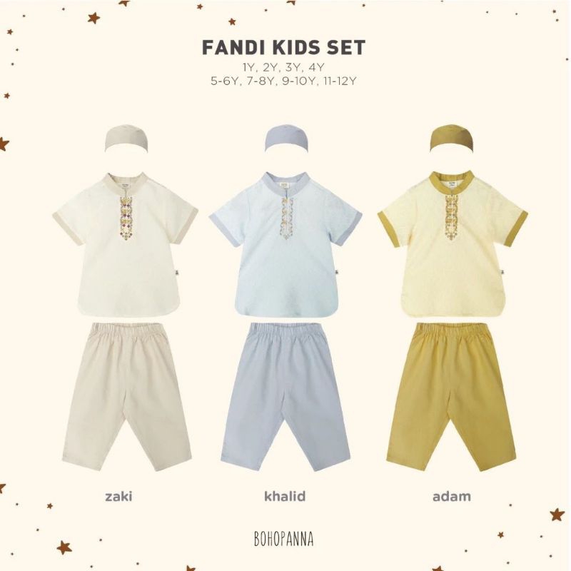 Jual BOHOPANNA - RAYA COLLECTION - FANDI KIDS SET - Setelan Baju Anak ...