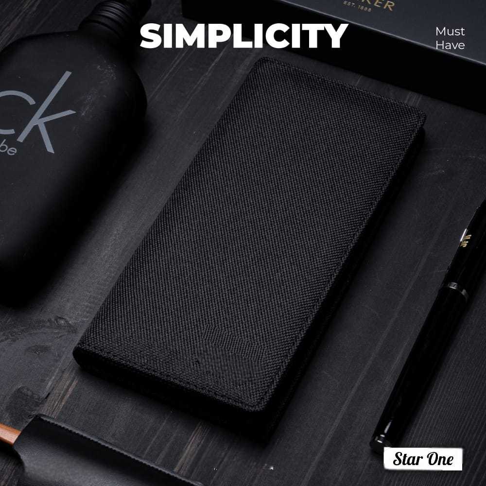 Jual Dompet panjang pria material kanvas leather dompet kartu uang ...