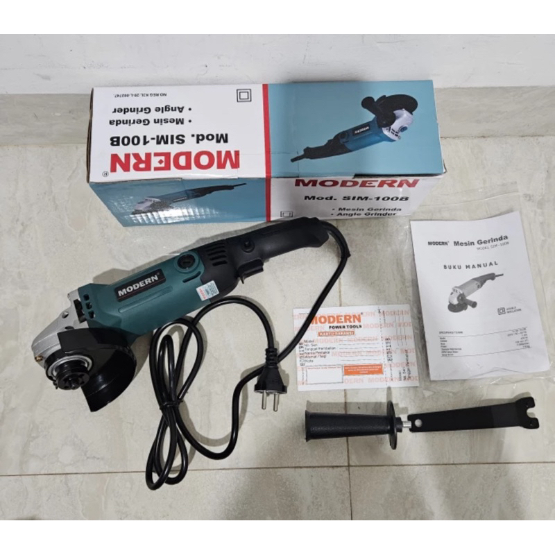 Jual Mesin Gerinda Tangan MODERN SIM-100B Angle Grinder 100mm | Shopee ...