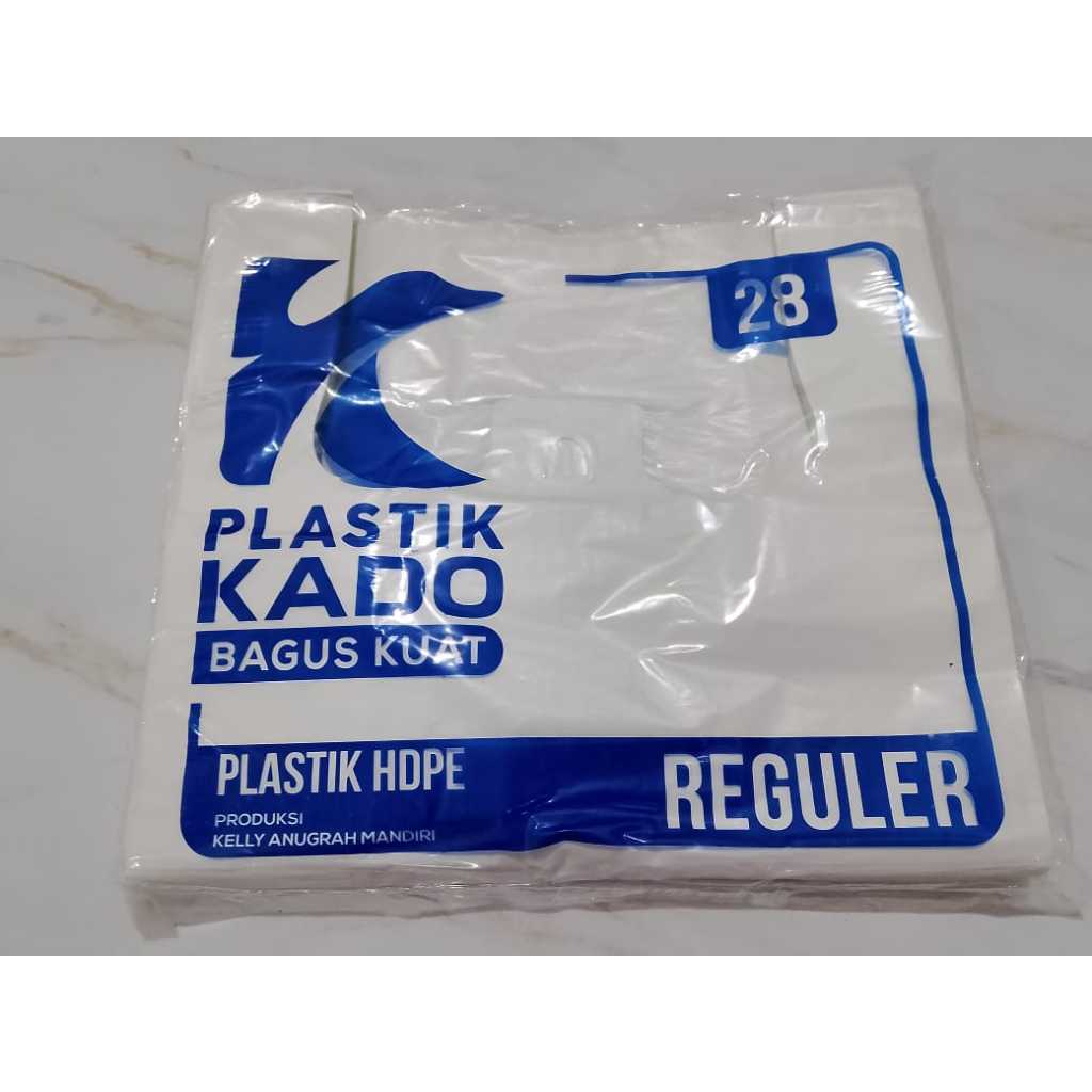 Jual Kantong Plastik KADO Putih Susu 28 TEBAL per pack | Shopee Indonesia