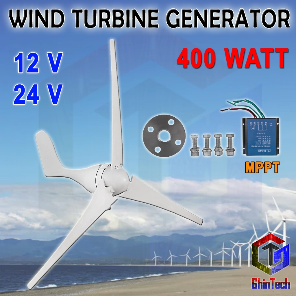 Jual 400W wind turbine 12 Volt 24 V generator turbin listrik tenaga ...