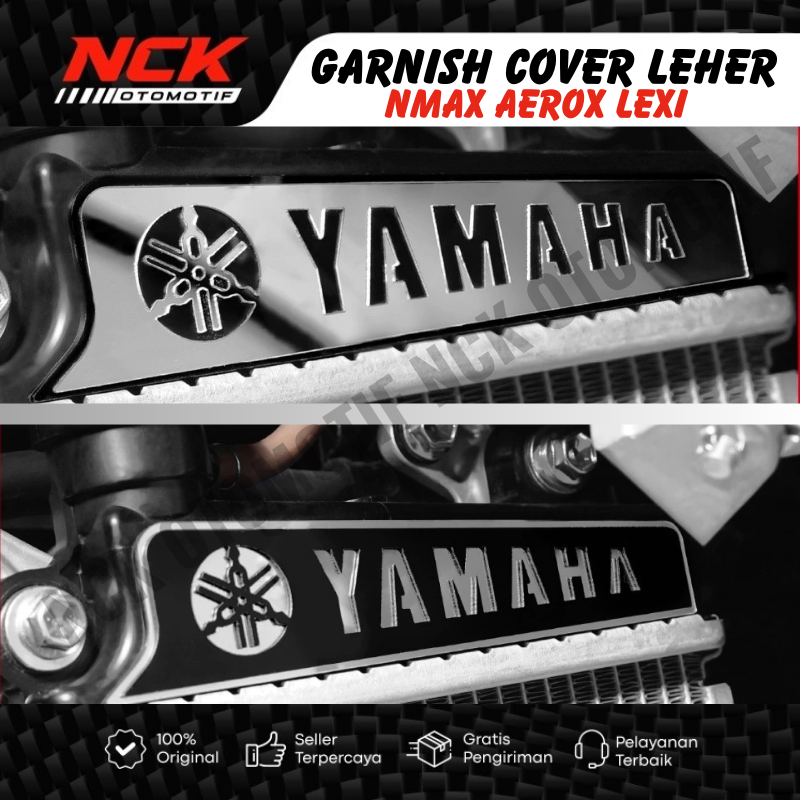Jual GARNISH COVER LEHER RADIATOR TWO TONE YAMAHA NMAX LEXI AEROX BLACK ...