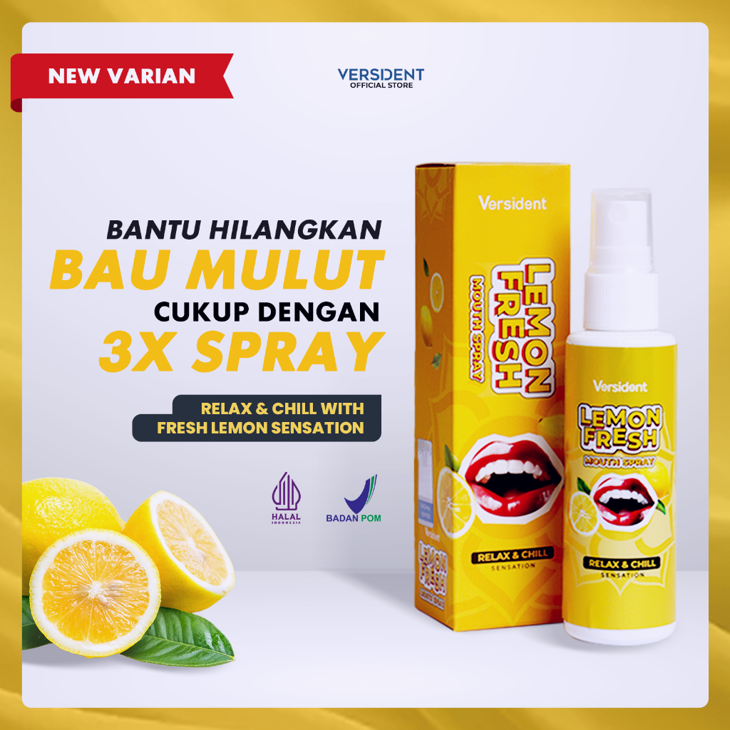 Jual VERSIDENT PARFUM MULUT LEMON FRESH MOUTH MENYEGARKAN NAFAS MULUT ...