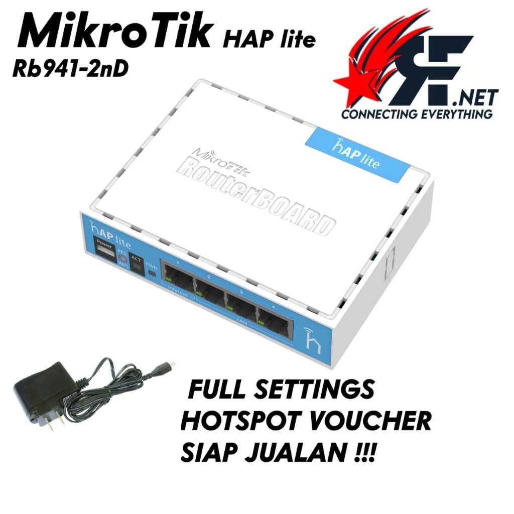 Jual MikroTik hAP lite RB941-2nD Full Setting Hotspot Voucher RT RW Net ...