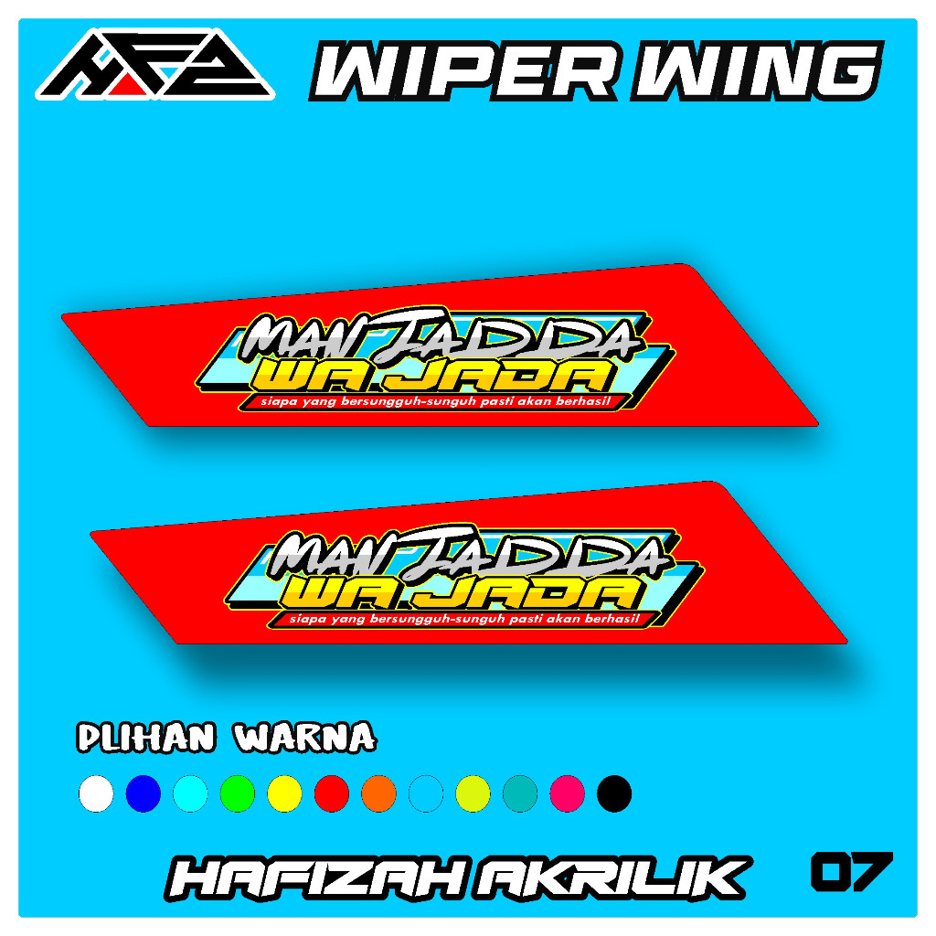 Jual variasi wiper wing mobil truk dan pick up banyak pilihan warna ...