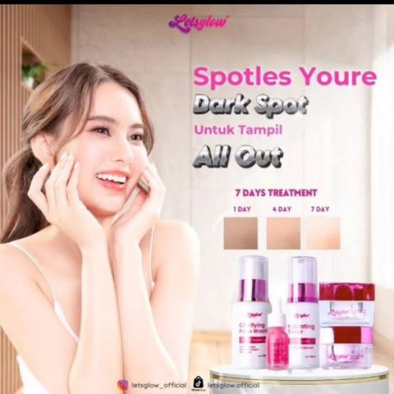 Jual Letsglow Skincare Spotles You Dark Spot Untuk Tampil All Out paketan eceran untuk semua ...