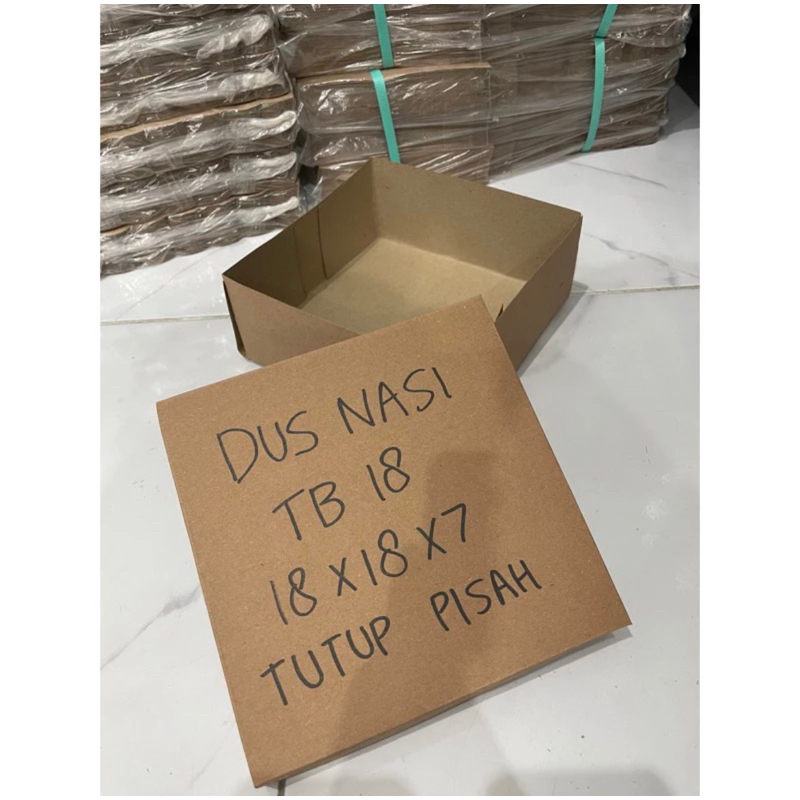 Jual ( 100pcs ) Kotak Dus Ukuran 18x18 20x20 Coklat Non-laminasi ...