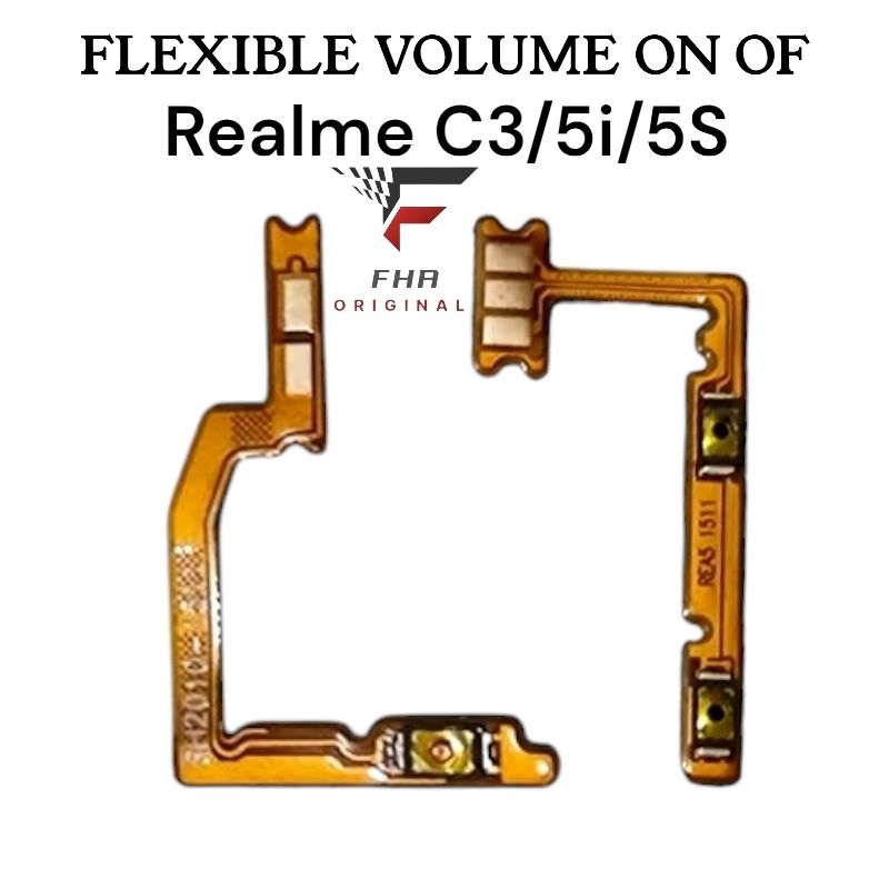Jual FLEKSIBEL VOLUME ON OFF REALME C3 / 5I / 5S SATU SET ORIGINAL ...