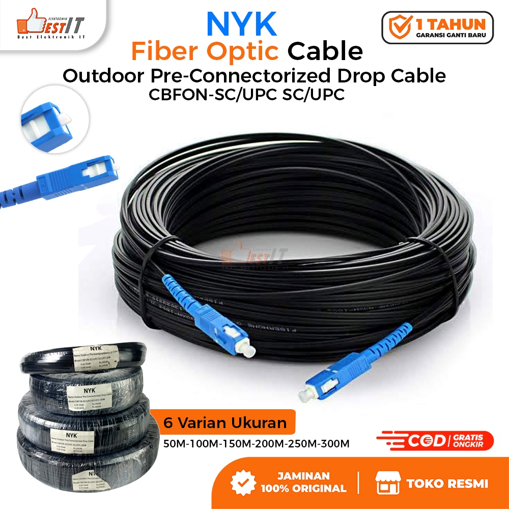 Jual Kabel Fiber Optik Outdoor Drop Cable CBFON-SC/UPC 3 Slink NYK ...