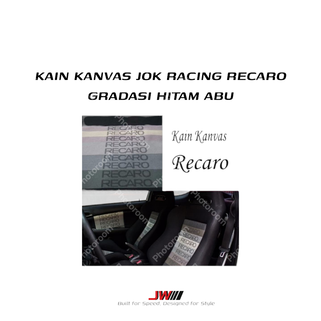 Jual KAIN KANVAS JOK RACING RECARO GRADASI HITAM ABU | Shopee Indonesia