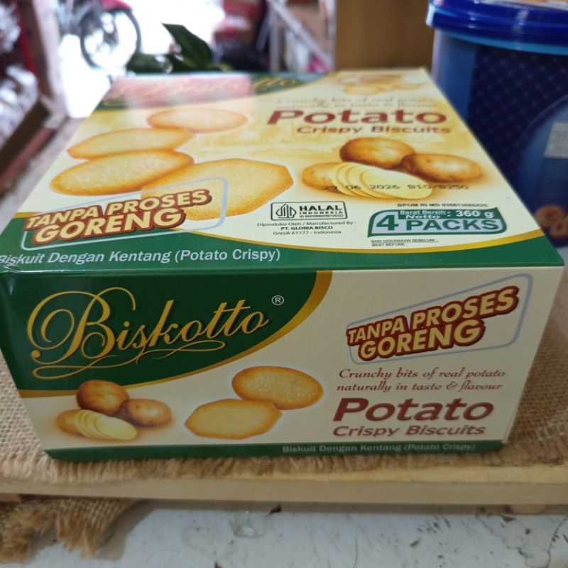 Jual Potato Crispy Biscuits Biskotto 360 gr | Shopee Indonesia