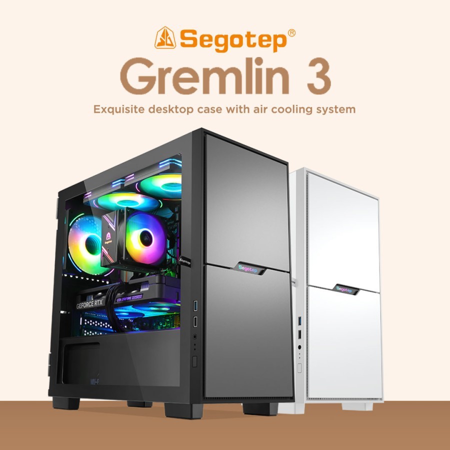 Jual Segotep Gremlin 3 Casing Komputer Micro ATX Include 3Fan | Shopee ...