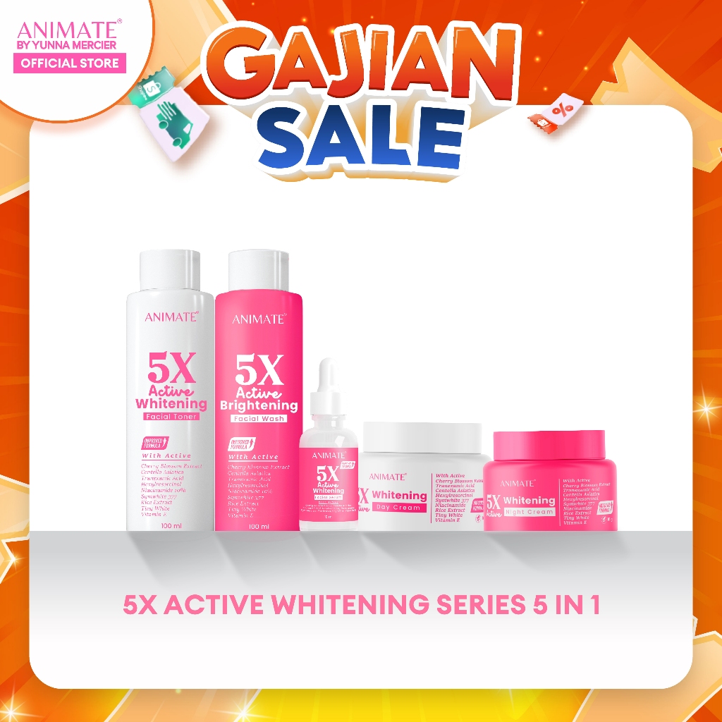 Jual (FLASH SALE) Animate 5x Active Whitening Series 5in1 | Shopee ...
