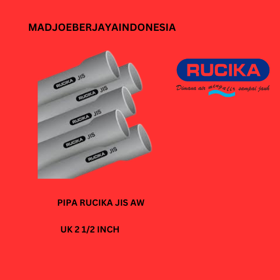 Jual Rucika Jis AW 2 1/2 inch (Rucika) / Pipa PVC Kelas AW / 4 METER ...