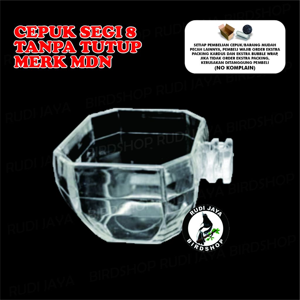 Jual CEPUK MDN SEGI 8 1 PCS TEMPAT WADAH MAKANAN DAN MINUMAN BURUNG ...