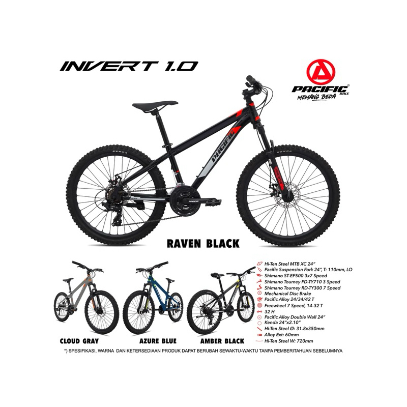 Jual Sepeda Gunung MTB 24 Inch Pacific Invert 1.0 terbaru sepeda remaja ...