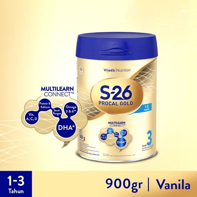 Jual S26 PROCAL GOLD Tahap 3 kemasan 900 gram | Shopee Indonesia