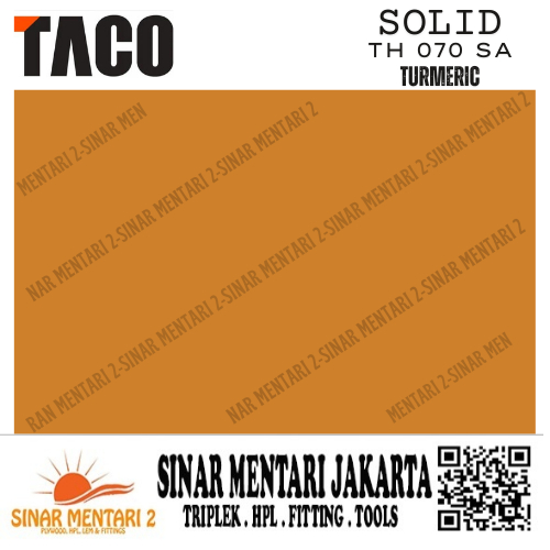 Jual TACO HPL SOLID COLOUR TH 070 SA TURMERIC | Shopee Indonesia