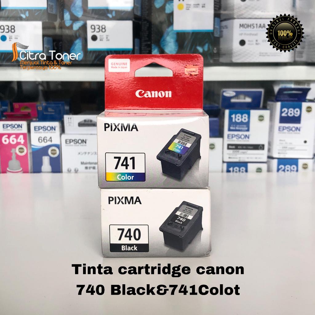 Jual TINTA CARTRIDGE CANON 740 BLACK&741 COLOR ORIGINAL | Shopee Indonesia