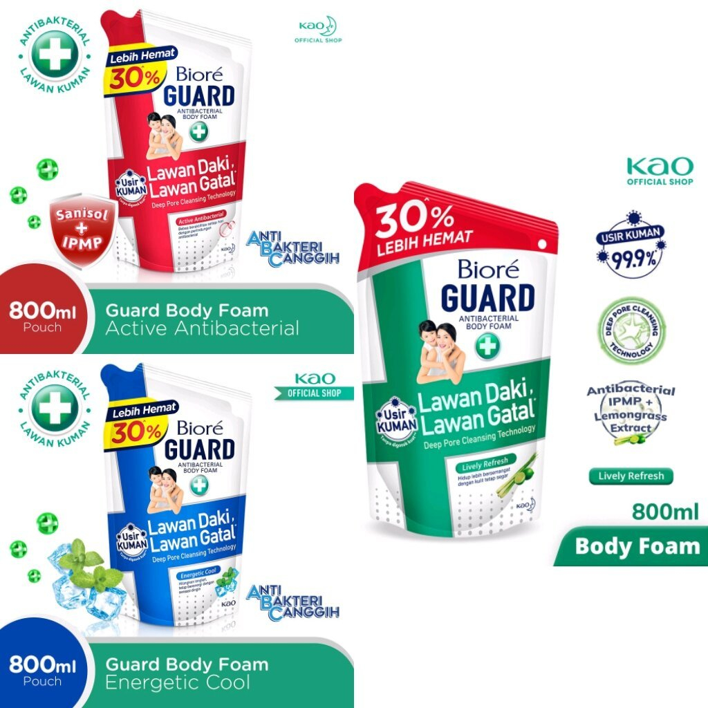 Jual Biore Guard Sabun Mandi Cair Antibakteri - Biore Guard Body Wash ...