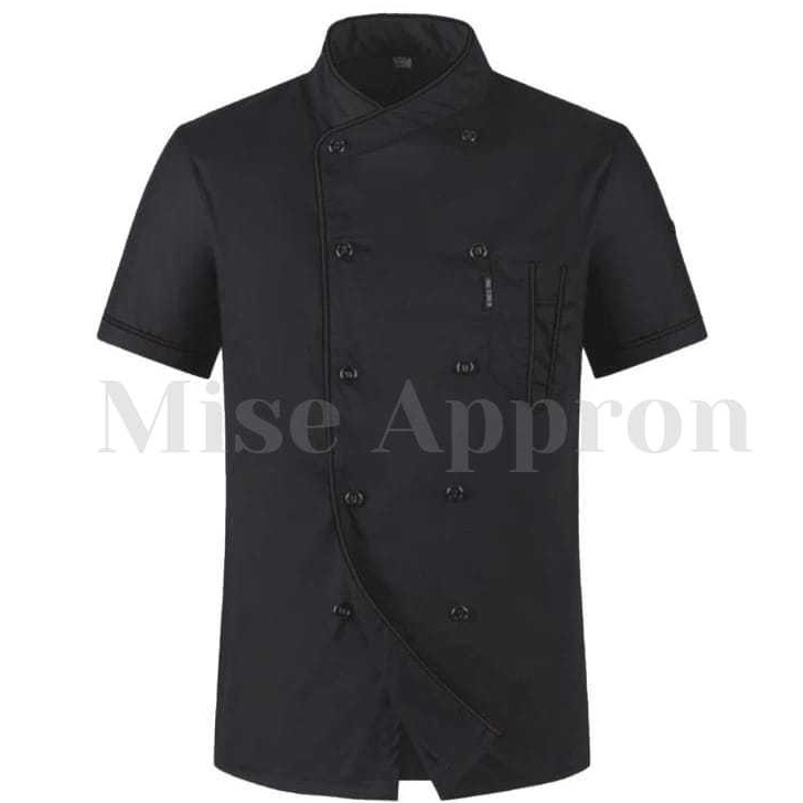Jual Kekinian Seragam Chef Baju chef Kemaja Koki Lengan Pendek Unisex ...