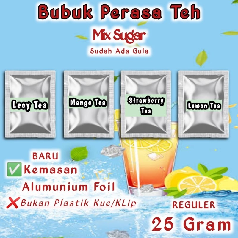 Jual Bubuk Minuman Es Teh Rasa 25gr Serbuk Minuman Teh | Shopee Indonesia