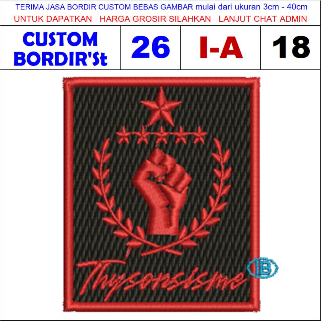 Jual PATCH BORDIR LOGO I-A18 THYSONSI,F - CUSTOM BORDIR S'T TESTIMONI ...