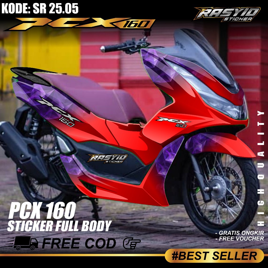 Jual COD Sticker Decal Pcx 160 Full Body Honda PCX Cbs Abs 160 Tahun ...