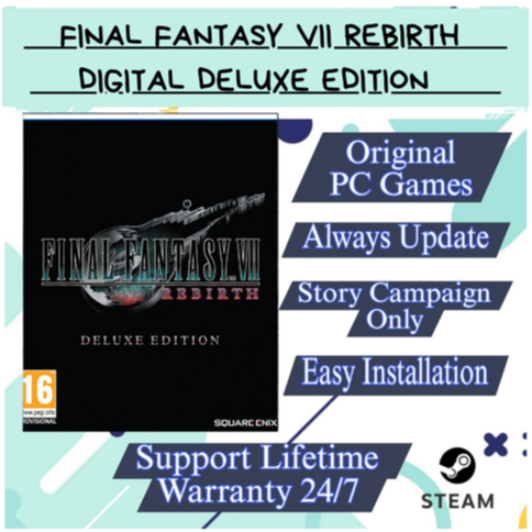 Jual FINAL FANTASY VII 7 REBIRTH DIGITAL DELUXE EDITION PC ORIGINAL | Shopee Indonesia