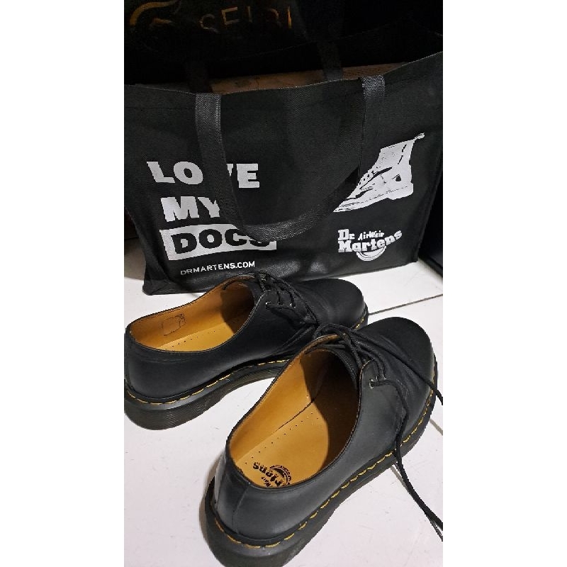 Jual Dr.Martens (Docmart) 1461 Black Smooth Nappa | Shopee Indonesia