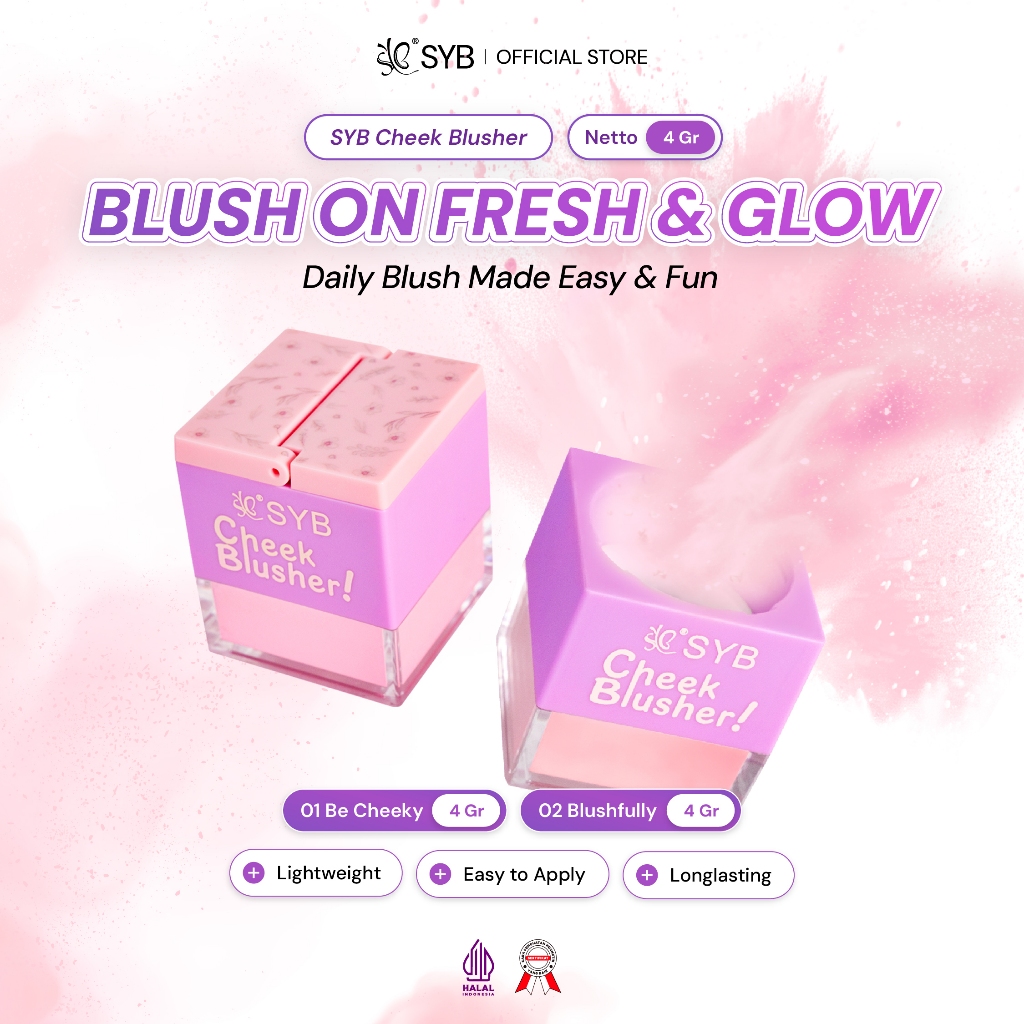 Jual NEW SYB CHEEK BLUSHER [Blush On Fresh and Glow] | Shopee Indonesia