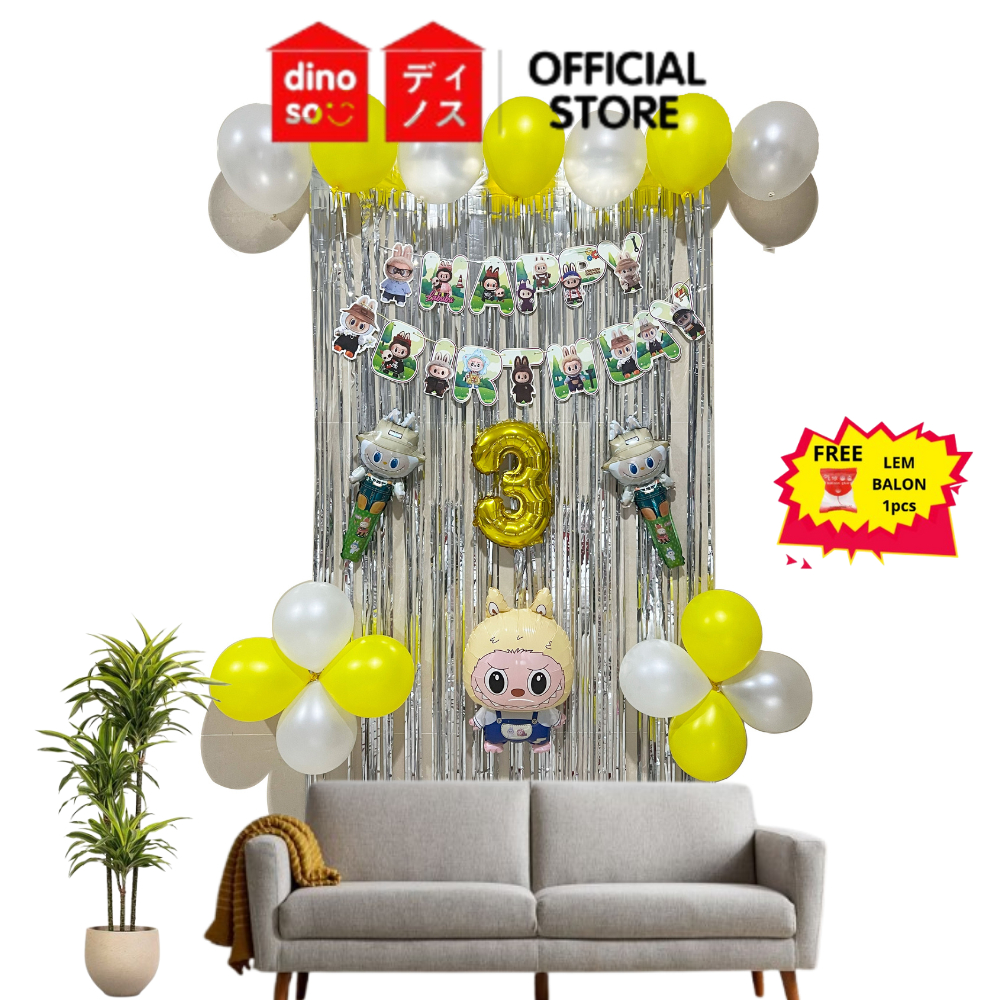 Jual DINOSO Balon Ulang Tahun Dekorasi Tema Labubu Dan Hello Kitty ...