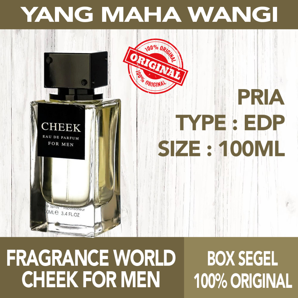 Jual PARFUM ORIGINAL FRAGRANCE WORLD CHEEK FOR MEN EDP 100ML (BOX SEGEL ...