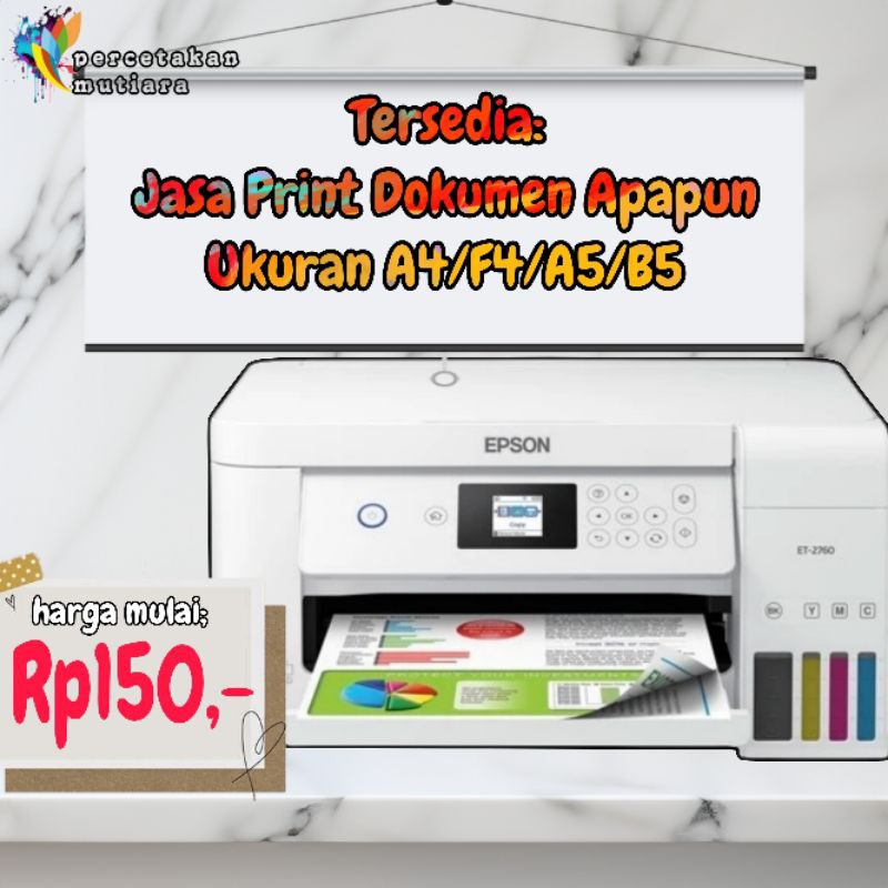 Jual Print Dokumen A4/F4/A5/B5 Hitam Putih dan Berwarna 75gsm | Shopee ...
