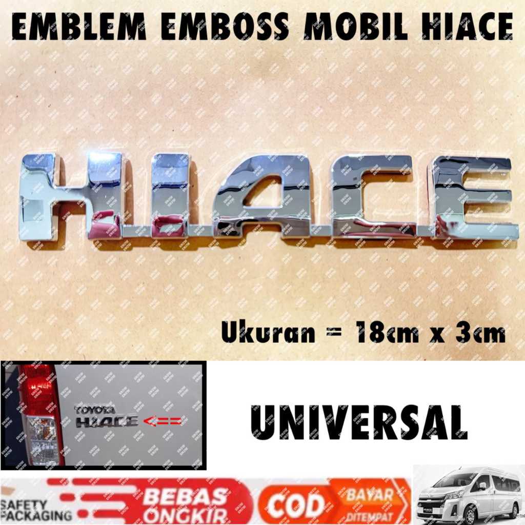 Jual Emblem Mobil Toyota Hiace Chrome | Shopee Indonesia