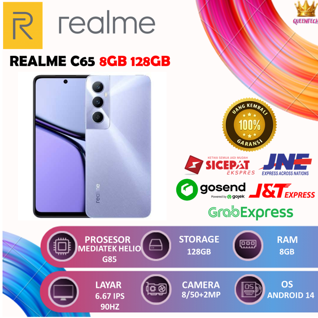 Jual Realme C65 8GB 128GB/256GB GARANSI RESMI (BOX SEGEL) | Shopee ...