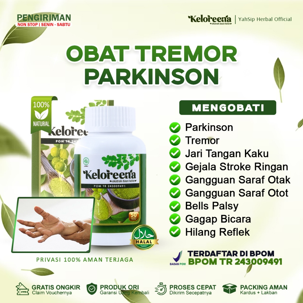 Jual Obat Parkinson Tremor Gemetar Jari Tangan Otot Kaku Hilang Refleks ...