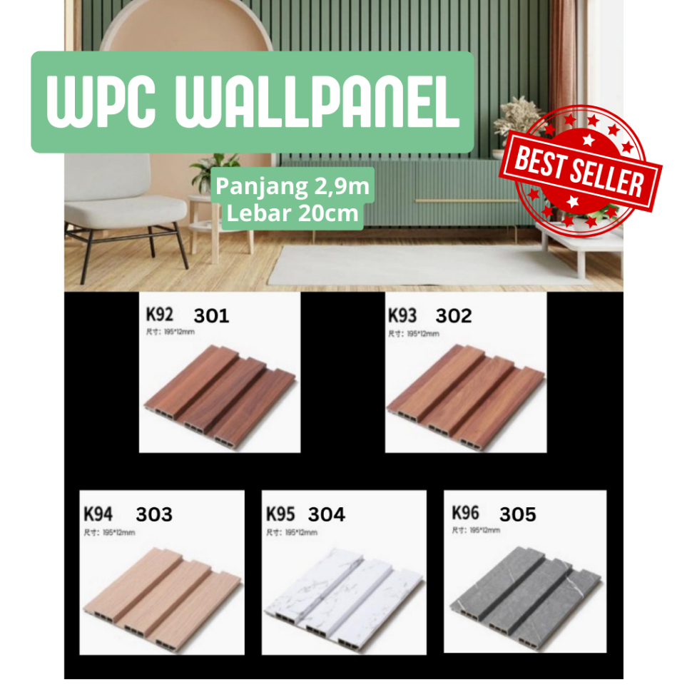Jual WPC Panel Dinding Panjang 2,9m Hiasan Dinding Wallpanel Motif Kayu ...