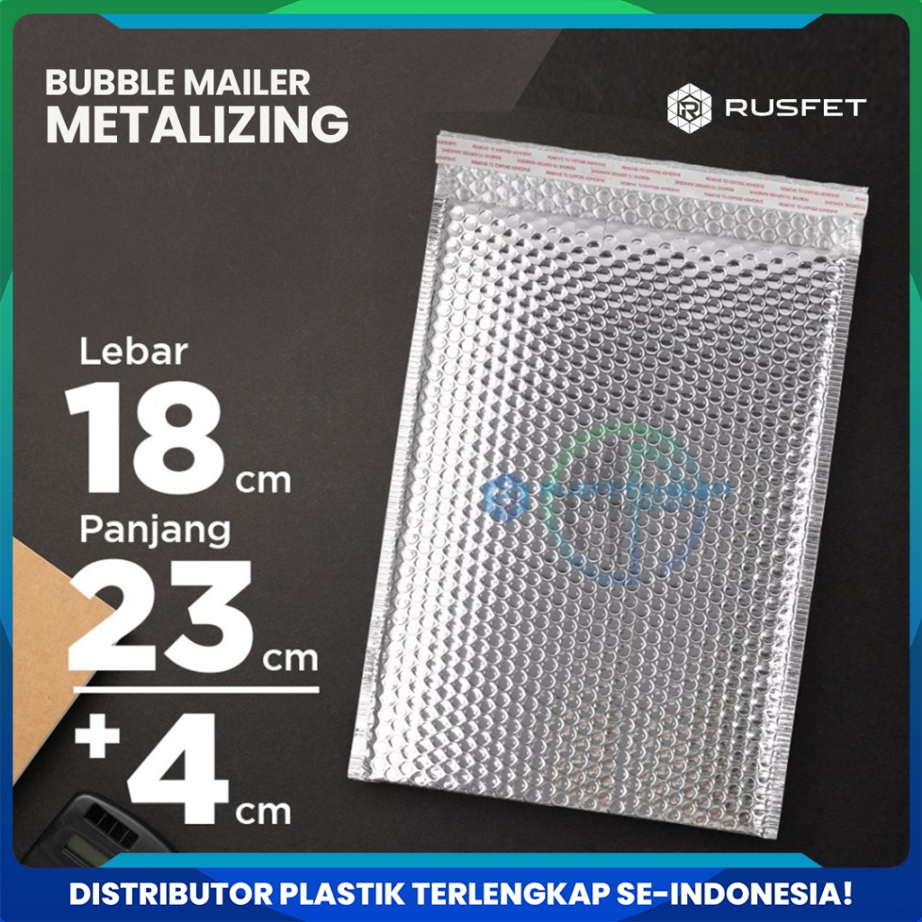 Jual Amplop Bubble Mailer Bubble 18cm x 23cm Silver Glossy Packing Murah Ukuran Harga Satuan ...