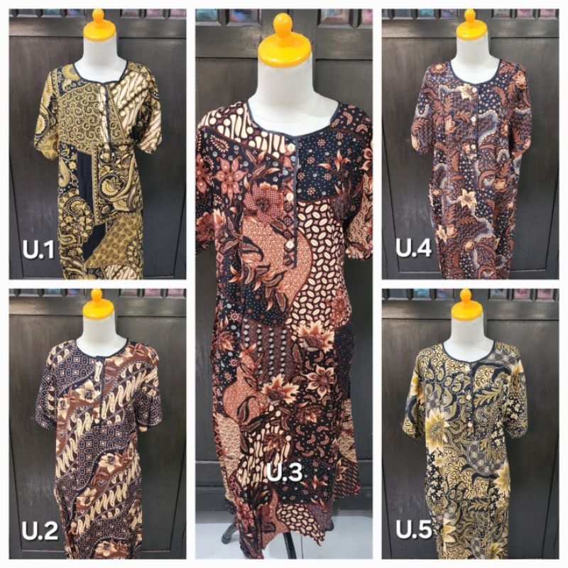 Jual Daster 09 Kencana Ungu biru lengan pendek 3 kancing depan LD 120 ...