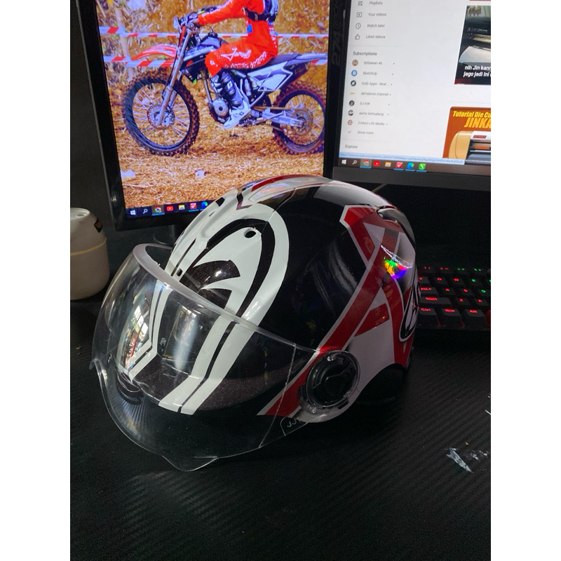 Jual helm style thailan motif arai nakano star | Shopee Indonesia