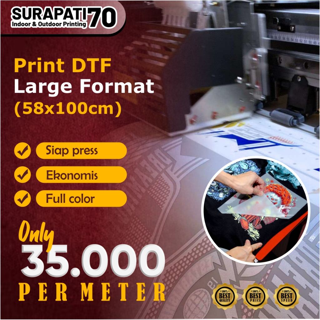Jual Cetak DTF Meteran | Sablon Digital | Print Digital Tranfer Film ...